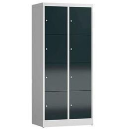 Classix Schließfachschrank anthrazit, lichtgrau X-523428, 8 Schließfächer 80,0 x 50,0 x 180,0 cm