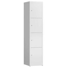 Classix Schließfachschrank signalweiß X-523417, 4 Schließfächer 41,5 x 50,0 x 180,0 cm