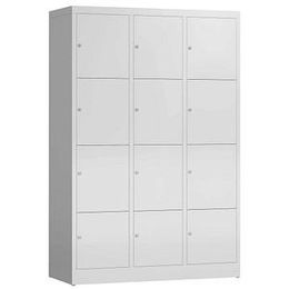 Classix Schließfachschrank lichtgrau X-523430, 12 Schließfächer 118,5 x 50,0 x 180,0 cm