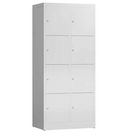 Classix Schließfachschrank lichtgrau X-523420, 8 Schließfächer 80,0 x 50,0 x 180,0 cm