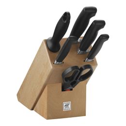 Zwilling **** VIER STERNE Messerblockset 7-tlg, Natur