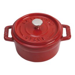 Staub La Cocotte Mini 10 cm, rund, Kirsch-Rot, Gusseisen