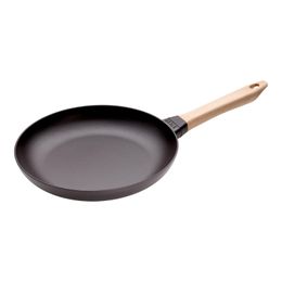 Staub Pans Bratpfanne mit Holzgriff, 28cm, schwarz 28 cm, Gusseisen, Schwarz