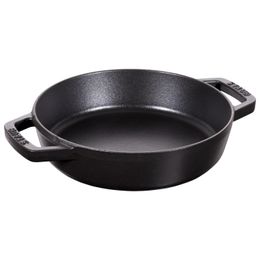 Staub Pans Bratpfanne mit 2 Griffen 20 cm, Gusseisen, Schwarz