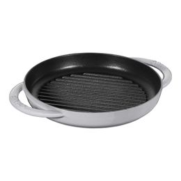 Staub Grill Pans Pure 23 cm, rund, Graphit-Grau, Gusseisen