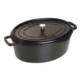 Staub La Cocotte 41 cm, oval, Schwarz, Gusseisen