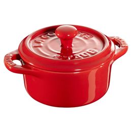 Staub Ceramique Mini Cocotte 10 cm, rund, Kirsch-Rot, Keramik