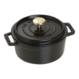 Staub La Cocotte 12 cm, rund, Schwarz, Gusseisen