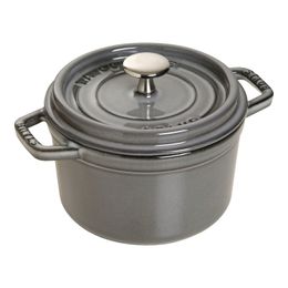 Staub La Cocotte 14 cm, rund, Graphit-Grau, Gusseisen