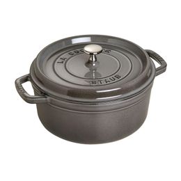 Staub La Cocotte 18 cm, rund, Graphit-Grau, Gusseisen