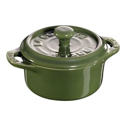 Staub Ceramique Mini Cocotte 10 cm, rund, Basilikum-Grün, Keramik