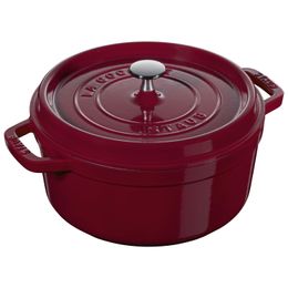 Staub La Cocotte 24 cm, rund, Bordeaux, Gusseisen