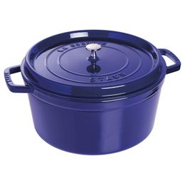 Staub La Cocotte 30 cm, rund, Dunkelblau, Gusseisen