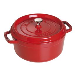 Staub La Cocotte 24 cm, rund, Kirsch-Rot, Gusseisen