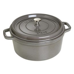 Staub La Cocotte 28 cm, rund, Graphit-Grau, Gusseisen