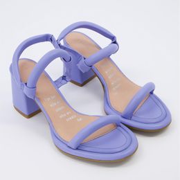 TK Maxx Lavendelfarbene Sandaletten aus Leder mit Absatz