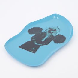 TK Maxx Blaues Ego Bird Tablett mit abstraktem Druck 15x27cm