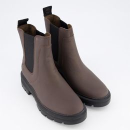 TK Maxx Braune flache kniehohe Stiefel