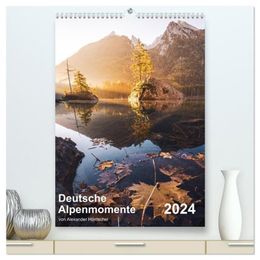 Calvendo Deutsche Alpenmomente (hochwertiger Premium Wandkalender 2024 DIN A2 hoch), Kunstdruck in Hochglanz