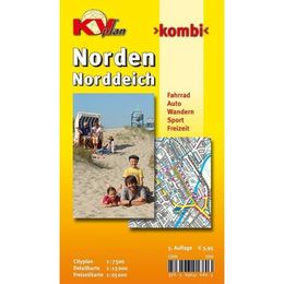 KVplan Kombi Norden, Norddeich, Karte (im Sinne von Landkarte)