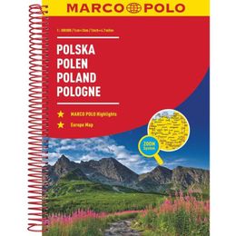 MARCO POLO Reiseatlas Polen 1:300.000. Polska / Poland / Pologne - MARCO POLO Reiseatlas Polen 1:300.000. Polska / Poland / Pologne, Kartoniert (TB)
