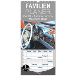 Familienplaner 2024 - Der SL - Ästhetik pur von Mercedes Benz mit 5 Spalten (Wandkalender, 21 x 45 cm) Calvendo