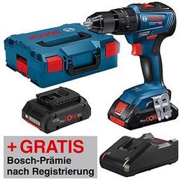 AKTION: Bosch Professional GSB 18V-55 Akku-Schlagbohrschrauber-Set 18,0 V, mit 2 Akkus mit Prämie nach Registrierung