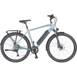 Prophete E-Bike Entdecker 1.0, 8 Gang Shimano, Kettenschaltung, Heckmotor, 418 Wh Akku, silberfarben