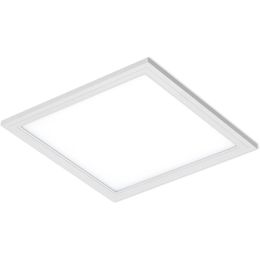 Briloner Leuchten LED Panel 7191016 SIMPLE, LED fest integriert, Deckenlampe, 29,5x29,5x5,5cm, Weiß, 12W, Wohnzimmer, Schlafzimmer, weiß