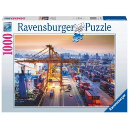 Ravensburger Puzzle Hafen in Hamburg, 1000 Puzzleteile, Made in Germany, FSC® - schützt Wald - weltweit, bunt