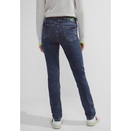 Cecil Slim-fit-Jeans High Waist, blau