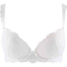 Aubade Danse des Sens Push-up-BH, Spitze, Zierschleife, für Damen, weiß, 80A