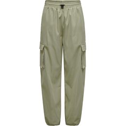 Only® Cargohose, Gummibund, Tunnelzug, für Damen, grün, S/32