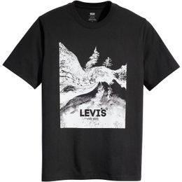 Levi's Levi's® T-Shirt, Frontprint, Baumwolle, für Herren, schwarz, L