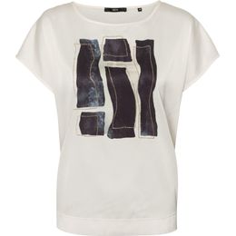 Zero T-Shirt, Motiv-Print, für Damen, beige, 36