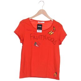Oui Damen T-Shirt, orange, Gr. 36