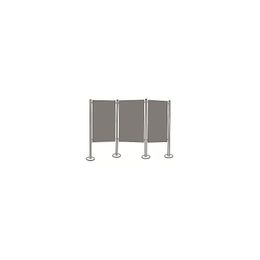 MAGNETOPLAN Präsentationswand-Set, Filz, grau, 3 Pinntafeln, 4 Säulen