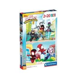 Clementoni Kinderpuzzle Supercolor - Spidey und seine Freunde 2x 20 Teile Teile: 40 (2x 20) Altersangabe: von 36 Monaten bis 5 Jahren