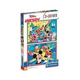 Clementoni Kinderpuzzle Supercolor - Disney Mickey 2x 20 Teile Teile: 40 (2x 20) Altersangabe: von 36 Monaten bis 5 Jahren