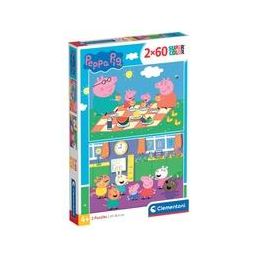 Clementoni Kinderpuzzle Supercolor - Peppa Pig 2x 60 Teile Teile: 120 (2x 60) Altersangabe: ab 4 Jahren