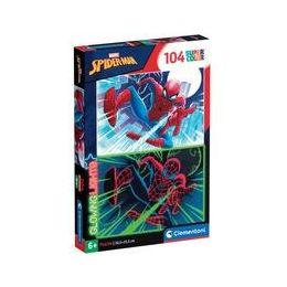 Clementoni Glowing Lights - Marvel Spiderman, Puzzle 104 Teile Teile: 104 Altersangabe: von 6 Jahren bis 8 Jahren