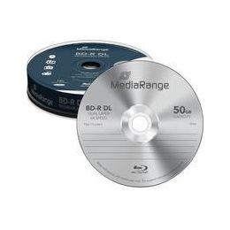 MediaRange BD-R 50 GB, Blu-ray-Rohlinge 6fach, 10 St&uuml;ck, Retail