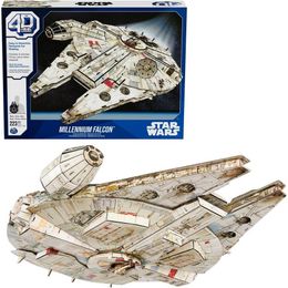 Spin Master 3D-Puzzle 4D Build - Star Wars - Millennium Falcon Raumschiff, 223 Puzzleteile, bunt