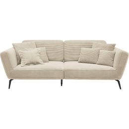 set one by Musterring Big-Sofa SO 4500, Füße in zwei Farben, wahlweise mit Kopftütze, Breite 260cm, beige