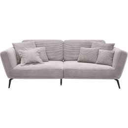 set one by Musterring Big-Sofa SO 4500, Füße in zwei Farben, wahlweise mit Kopftütze, Breite 260cm, grau