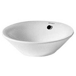 Duravit Starck 1 Aufsatz Waschtisch 04083300001 Ø 33 cm, weiss, wondergliss, mit Überlauf