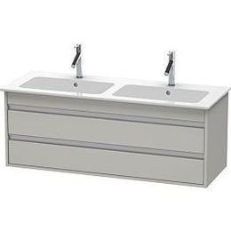 Duravit Ketho Waschtisch-Unterschrank KT643200707 127x47,5x48cm, 2 Schubkästen, wandhängend, betongrau matt