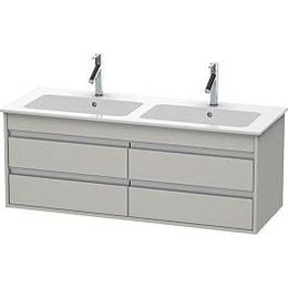 Duravit Ketho Waschtisch-Unterschrank KT643300707 127x47,5x48cm, 4 Schubkästen, wandhängend, betongrau matt