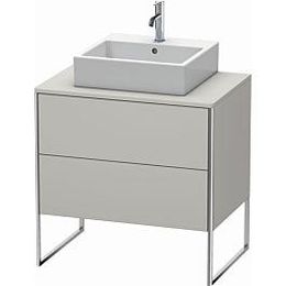 Duravit XSquare Waschtisch-Unterschrank XS492000707 80x53,8x54,8cm, 2 Auszüge, Betongrau matt