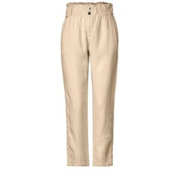 Street One Stoffhose LS_Leinen Paperbag HW slim leg